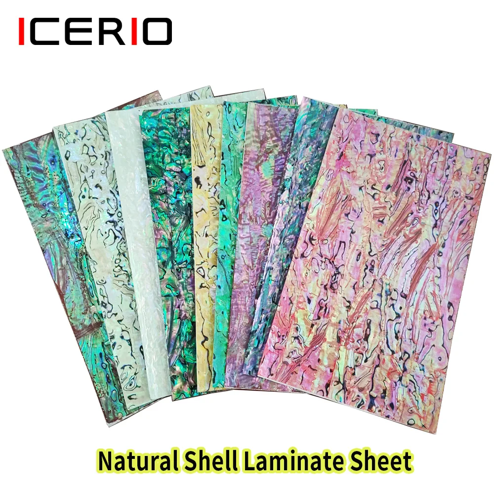 ICERIO-14x24CM-Natural-Abalone-Shell-Sheet-Adhesive-Paua-Shell-Veneer ...