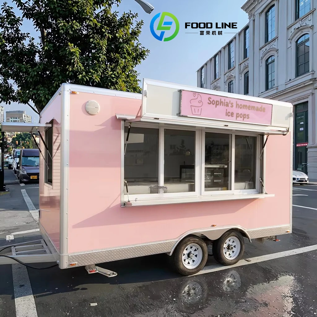 mobile pizza truck Food Trailer coffee van Hot Dog Cart BBQ Food Truck ...