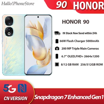 NEW HONOR 90 5G 120Hz 6.7 Inches OLED Snapdragon 7 Enhanced Gen 1 200MP ...