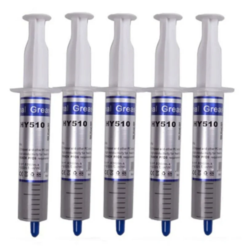 HY-510/YJ-G190 Grey Thermal Silicone Grease Syringe Paste for LED CPU ...