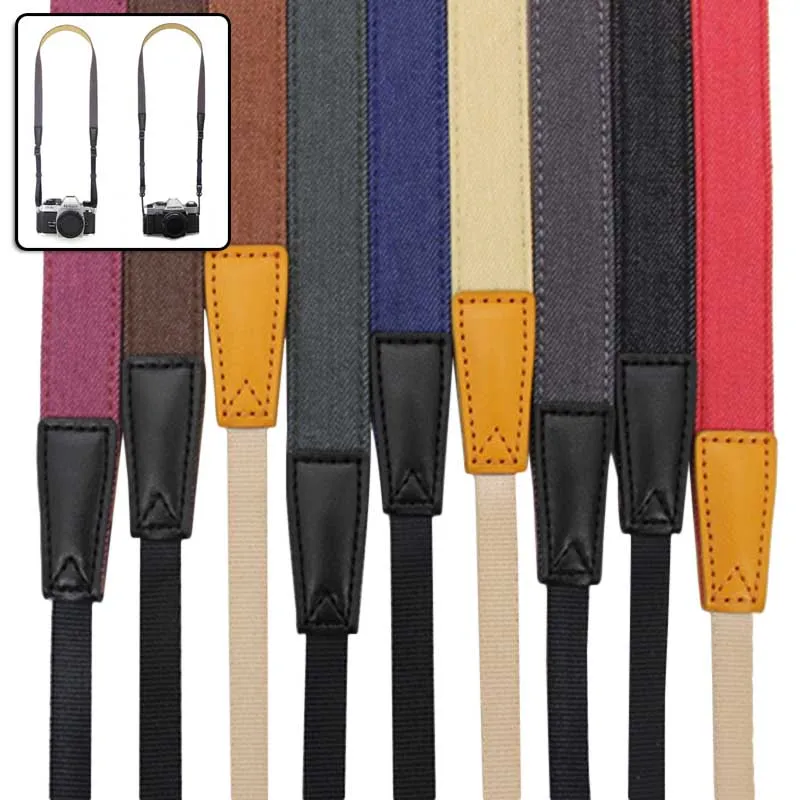 Camera-Shoulder-Neck-Strap-Belt-Anti-Slip-Adjustable-Cotton-Leather ...