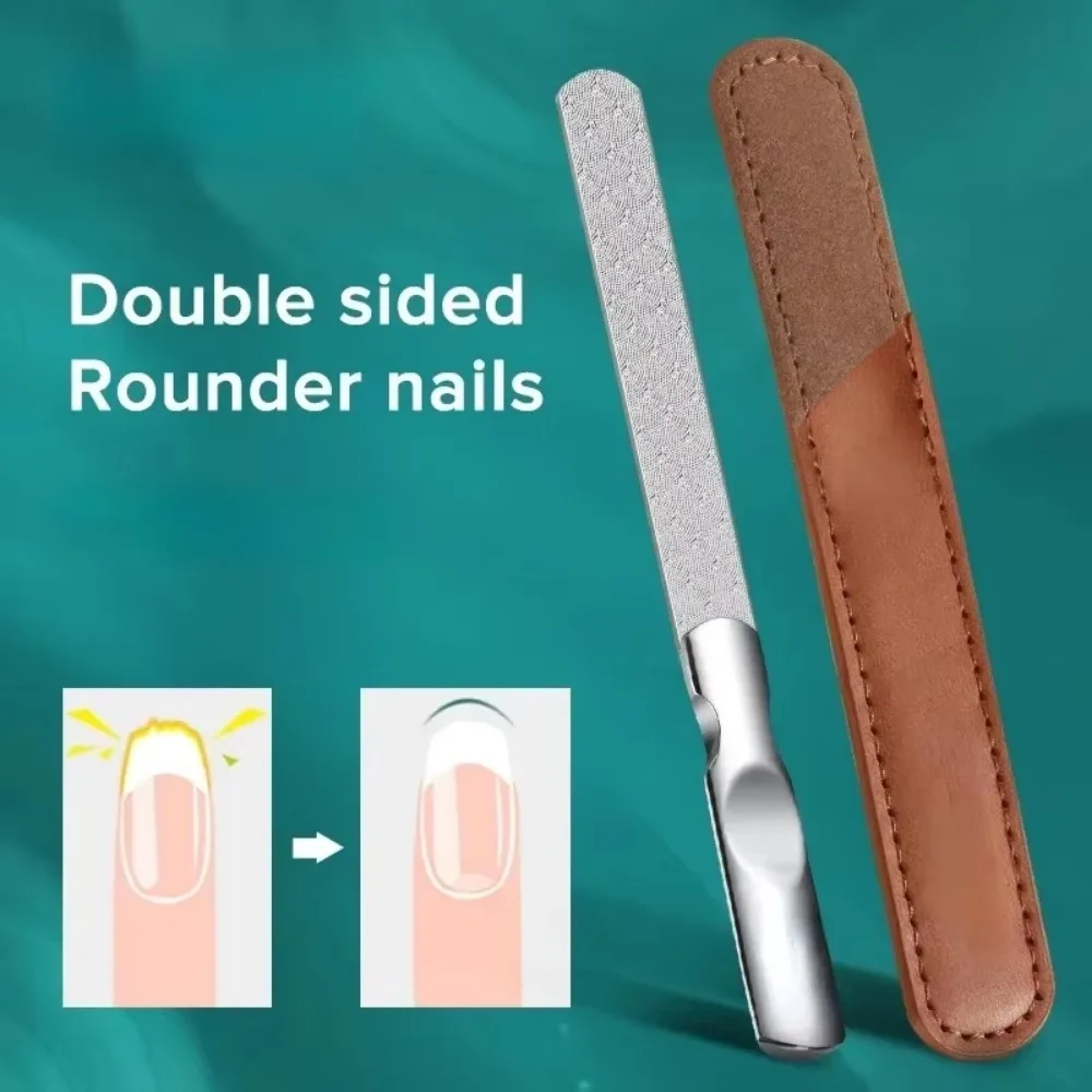 Professional Nail File Stainless Steel Double Sided Sandpaper Nail ...