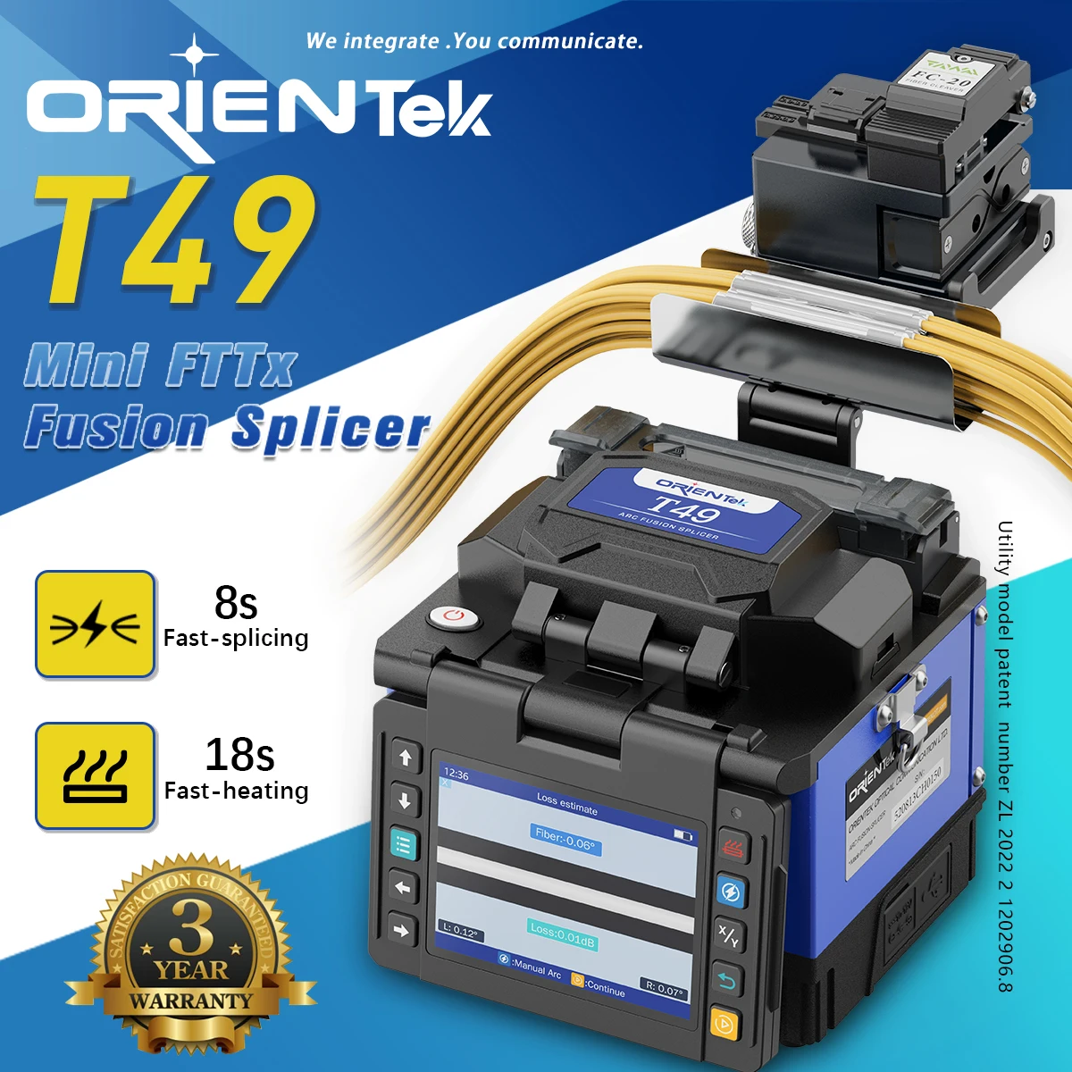 Orientek 광섬유 용접 접합 기계, 광섬유 융합 접합기, T49 FTTH| | - AliExpress