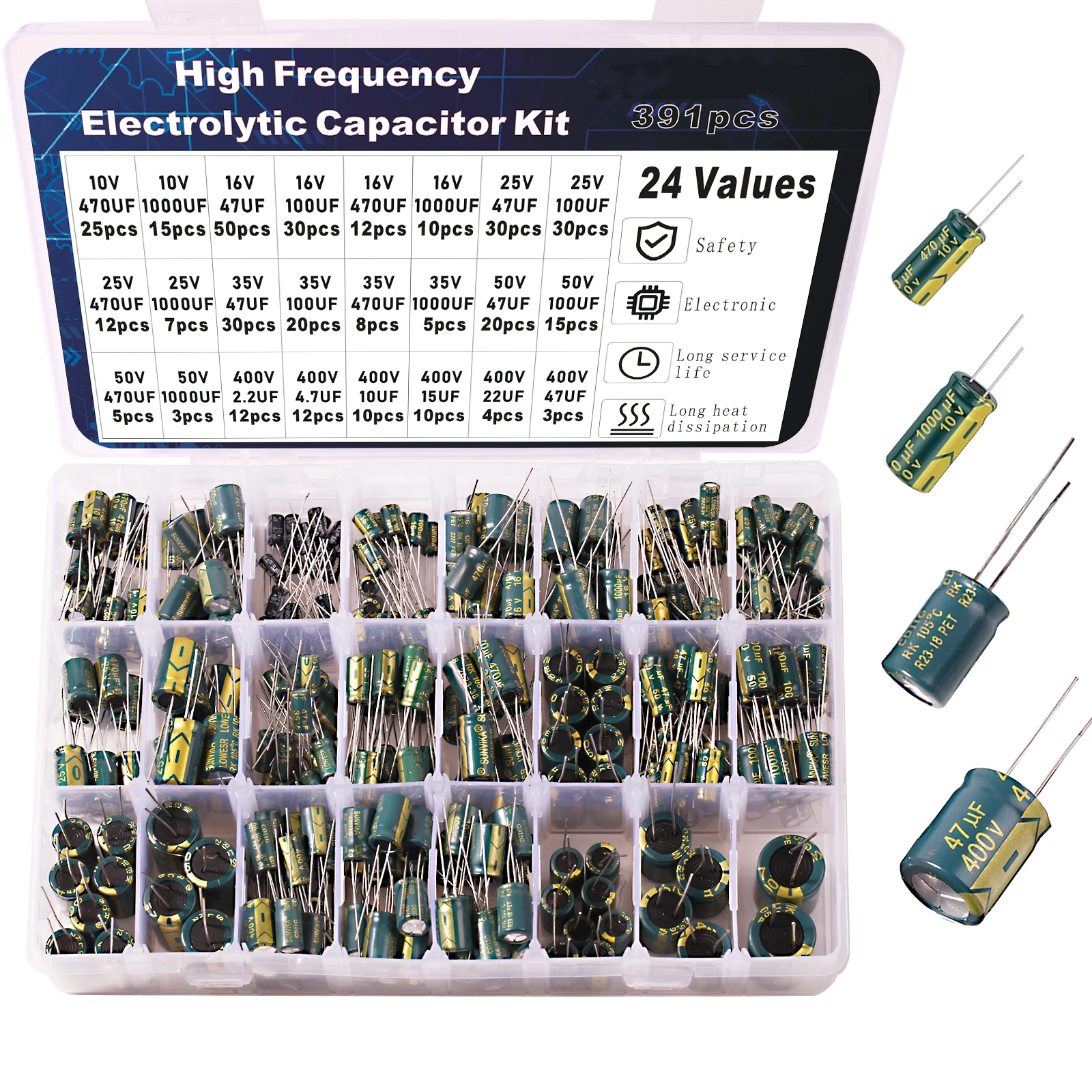 Electrolytic-Capacitor-Kit-High-Frequency-Assortment-10v-16v-25v-35v ...