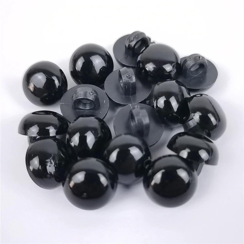 25PCs-10mm-Black-Button-Shank-Buttons-Plastic-Button-Round-Black-DIY-Sewing-Buttons-for-Clothing ...