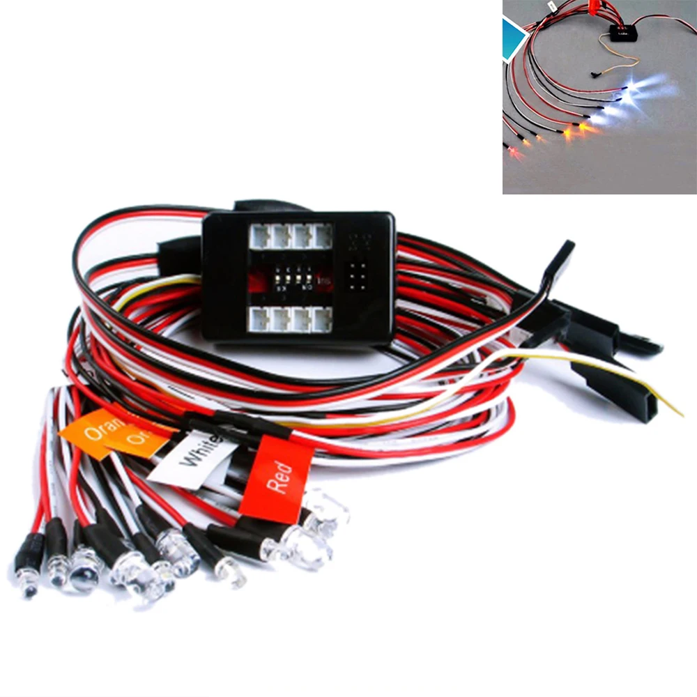 1:10 RC Model Car Truck LED Light Kit 12 LED Flashing Head Light Lamp ...