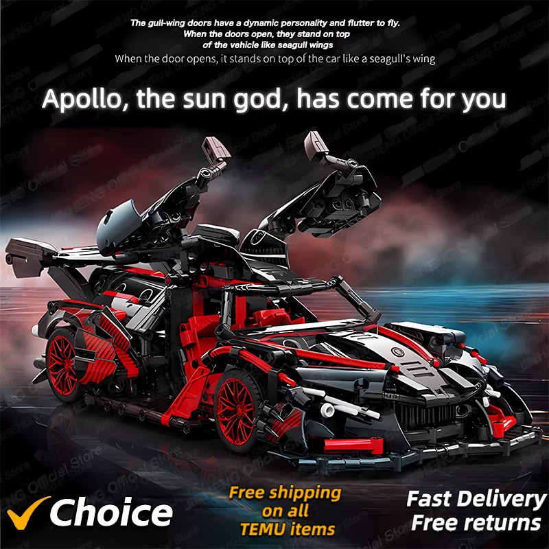 Dark-Red-Apollo-Sun-God-Evo-Remote-Control-Car-Difficult-Building-Block ...