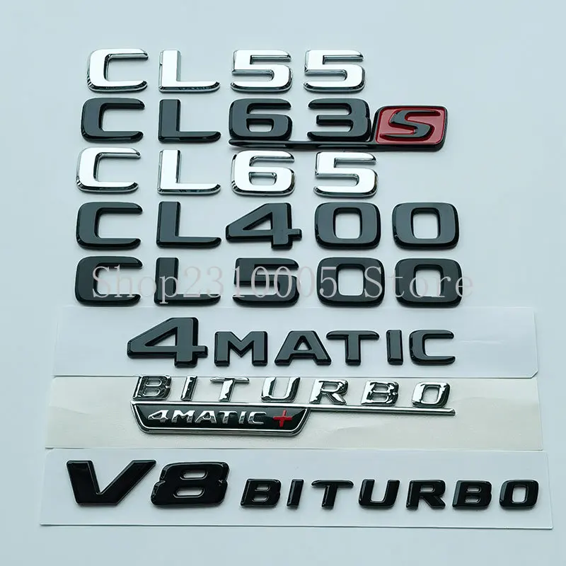 2017-Flat-Letters-Emblem-for-Mercedes-Benz-C215-C216-Coupe-CL55-CL63s ...