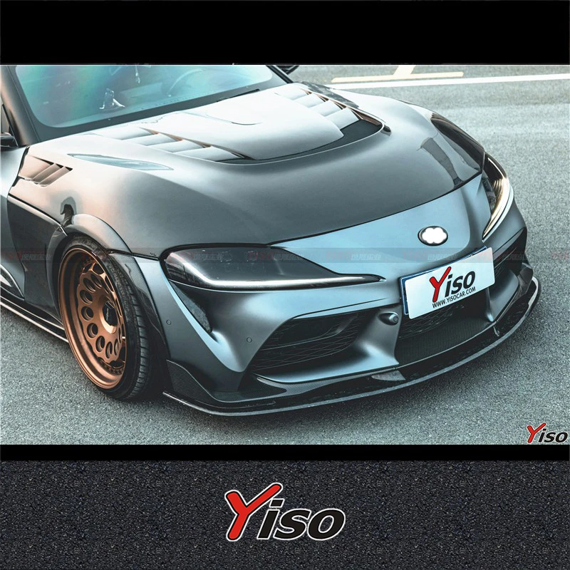 FOR-TOYOTA-SUPRA-A90-Modified-Carbon-fiber-Varis-HOOD-Front-Spoiler ...