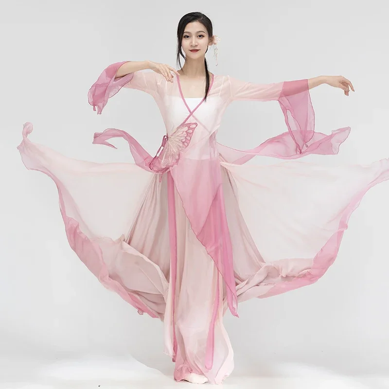 Classical-Fan-Dancer-Performance-Costumes-Chiffon-Cardigan-Practice ...