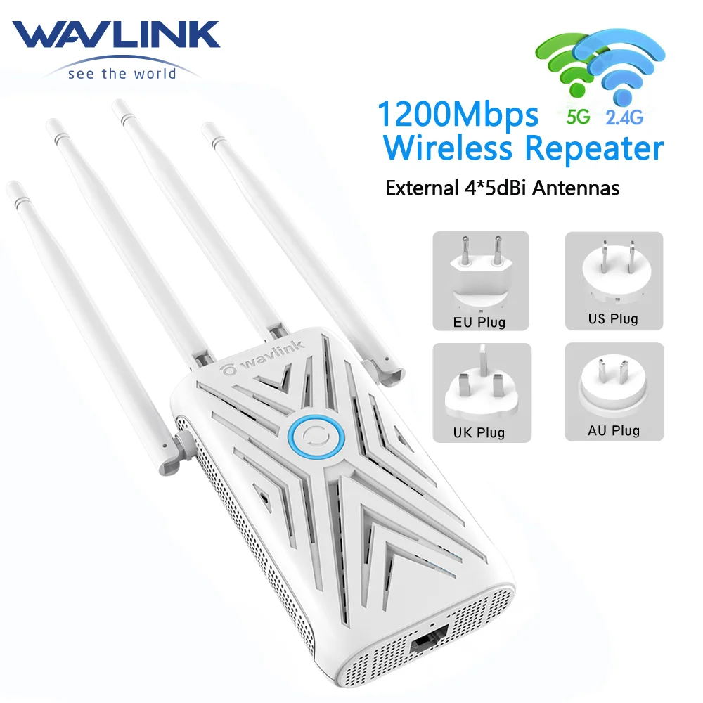 Wavlink 5 Ghz Wifi Repeater Wireless Wifi Extender 1200mbps Wi-fi Amplifier Long Range Wi Fi ...