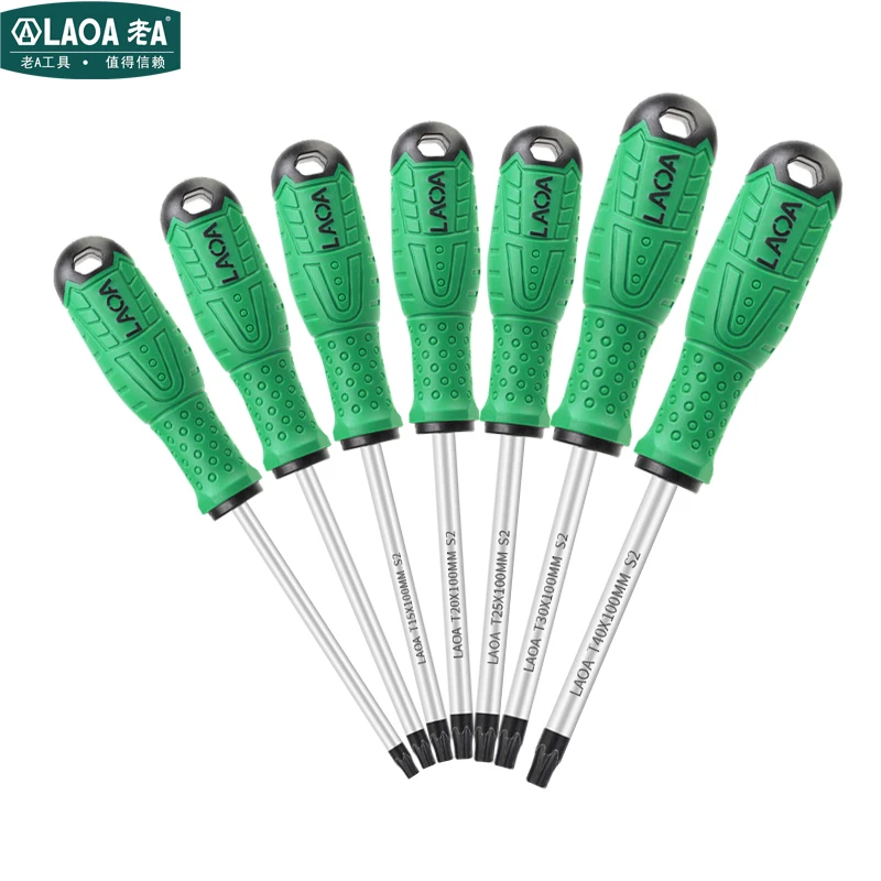 LAOA Torx Screwdriver S2 Alloy Steel Magnetic Screwdriver T8/T10/T15 ...