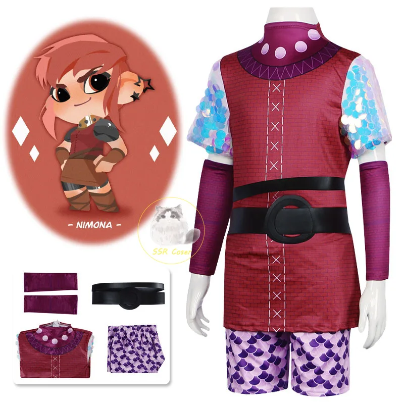 Nimona-Cosplay-Costume-for-Kids-Anime-Monster-Girl-Nimona-Child-Uniform ...