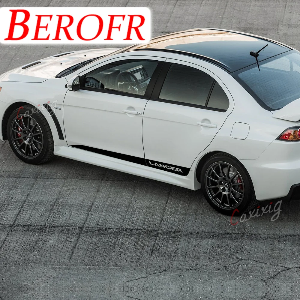Pegatinas de rayas laterales de coche para Mitsubishi Lancer ...