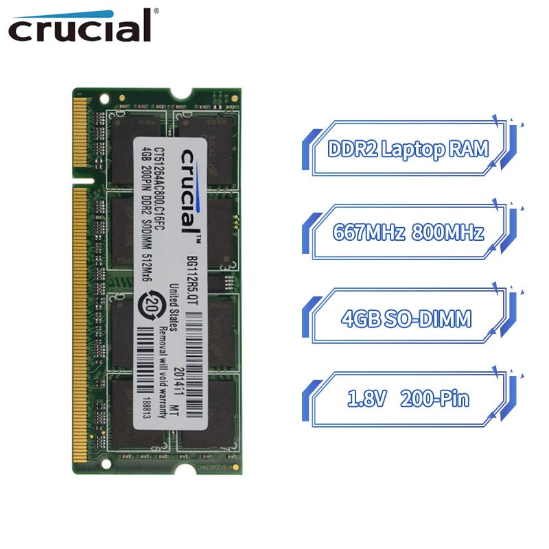Crucial-Ram-DDR2-para-port-til-4GB-800MHz-667MHz-DDR2-SODIMM-PC2-5300-1 ...