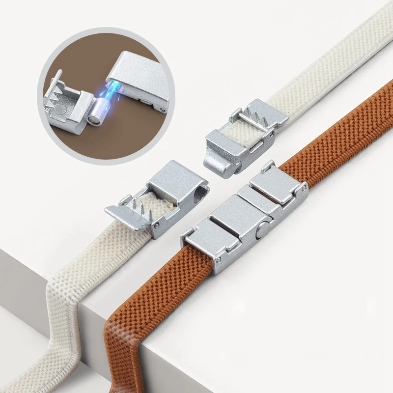 8MM-Elastic-Shoelaces-Magnetic-Metal-Lock-Flat-Shoe-Laces-Without-Ties ...