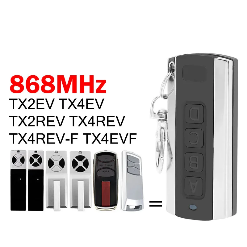 868MHz TX4EVF TX2EV TX4EV TX4REVF TX2REV TX4REV Garage Door Remote ...