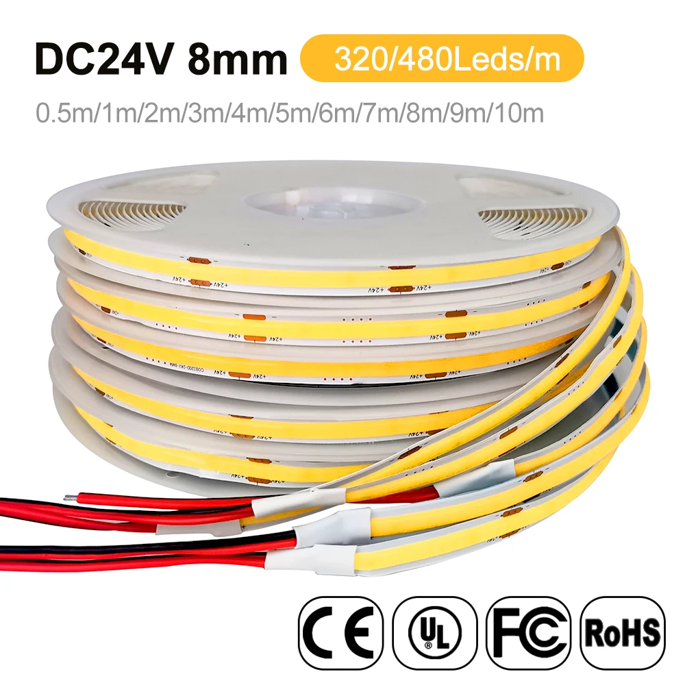 COB vs SMD LED Strip Comparison: A Detailed Review of the DC12V/24V COB ...