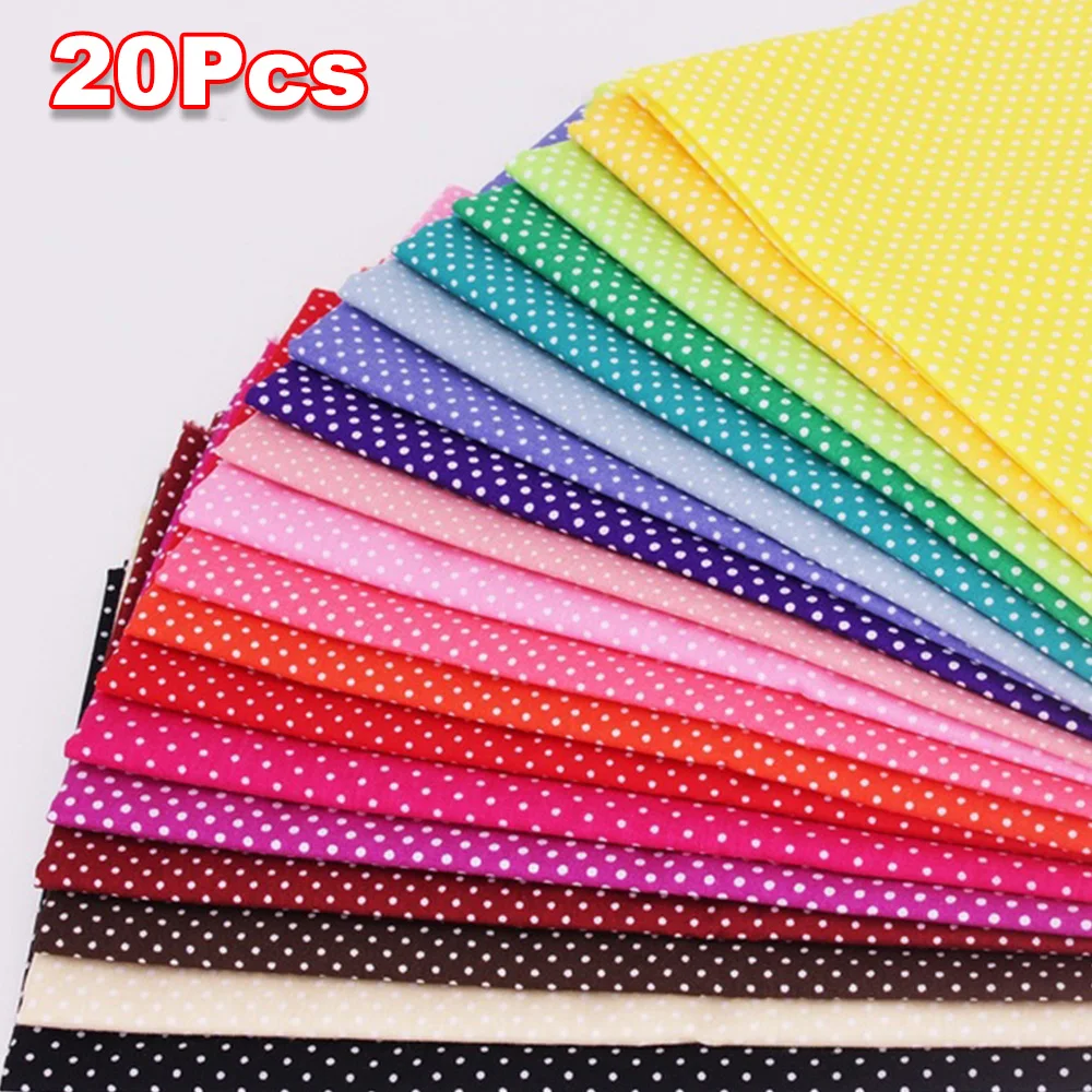 20pcs Fabric Bundle PreCut Fat Squares Sheets Printed Floral Sewing ...