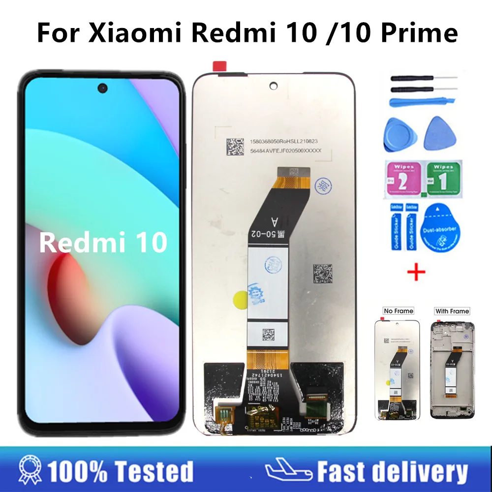 100-Tested-6-5-For-Xiaomi-Redmi-10-LCD-Display-Touch-Panel-Screen ...