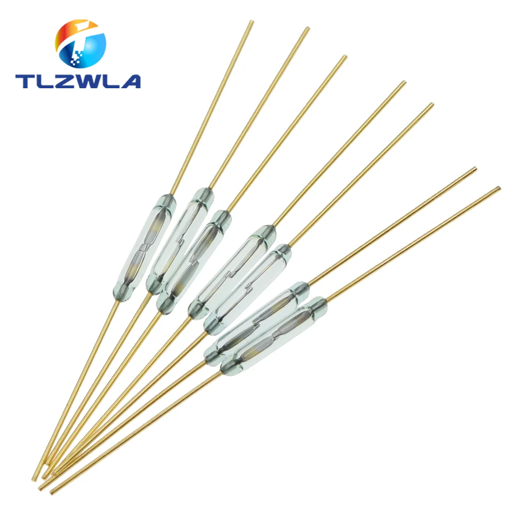 10PCS-MKA10110-Reed-Switch-1-8X10MM-Magnetic-Control-Switch-Green-Glass ...