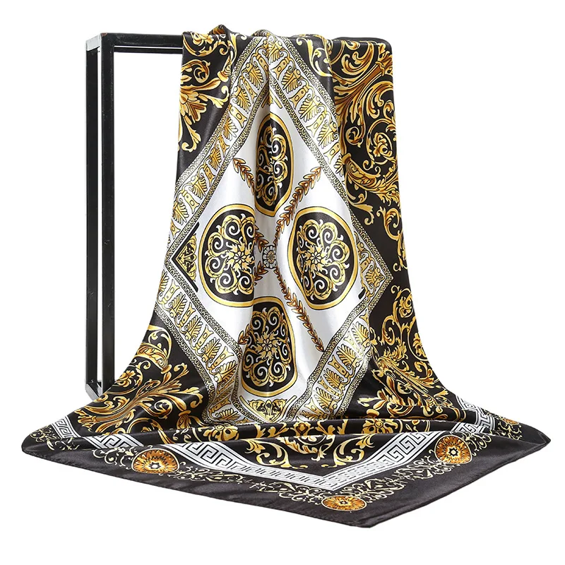 Popular-Design-90X90CM-Kerchief-New-Print-Warm-Women-Silk-Scarf-Luxury ...