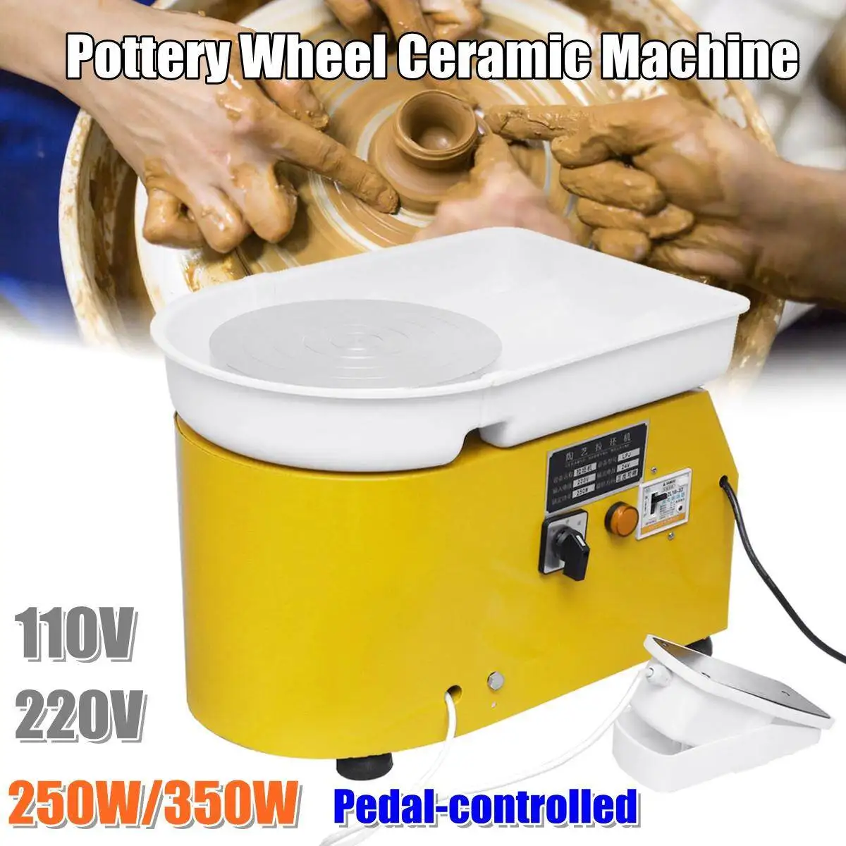 25cm 350w Pottery Art Machinebrushless Electric Pottery Wheel Machine ...