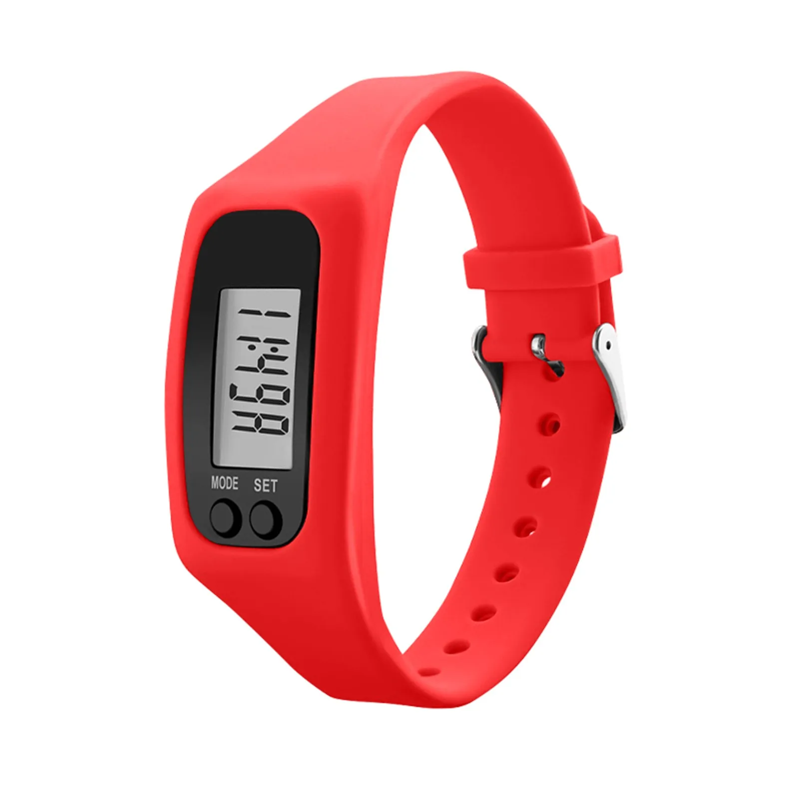 Pedometer Watch With LCD Display Walking Fitness Wristband Digital Step ...