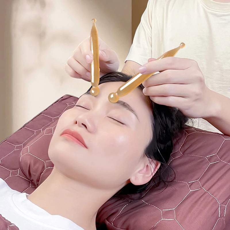 1pcs Natural Jade Stick Stone Gua Sha Facial Massage Acupunctur Point ...