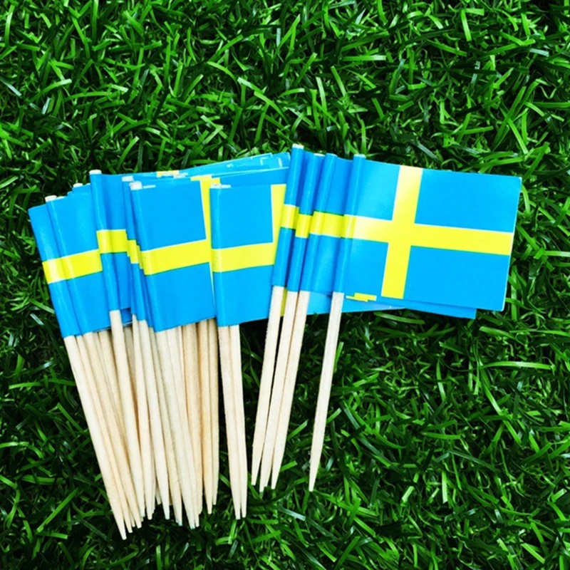 Sweden Apparel Sweden Toothpick Flags - Mini Swedish National Flags ...