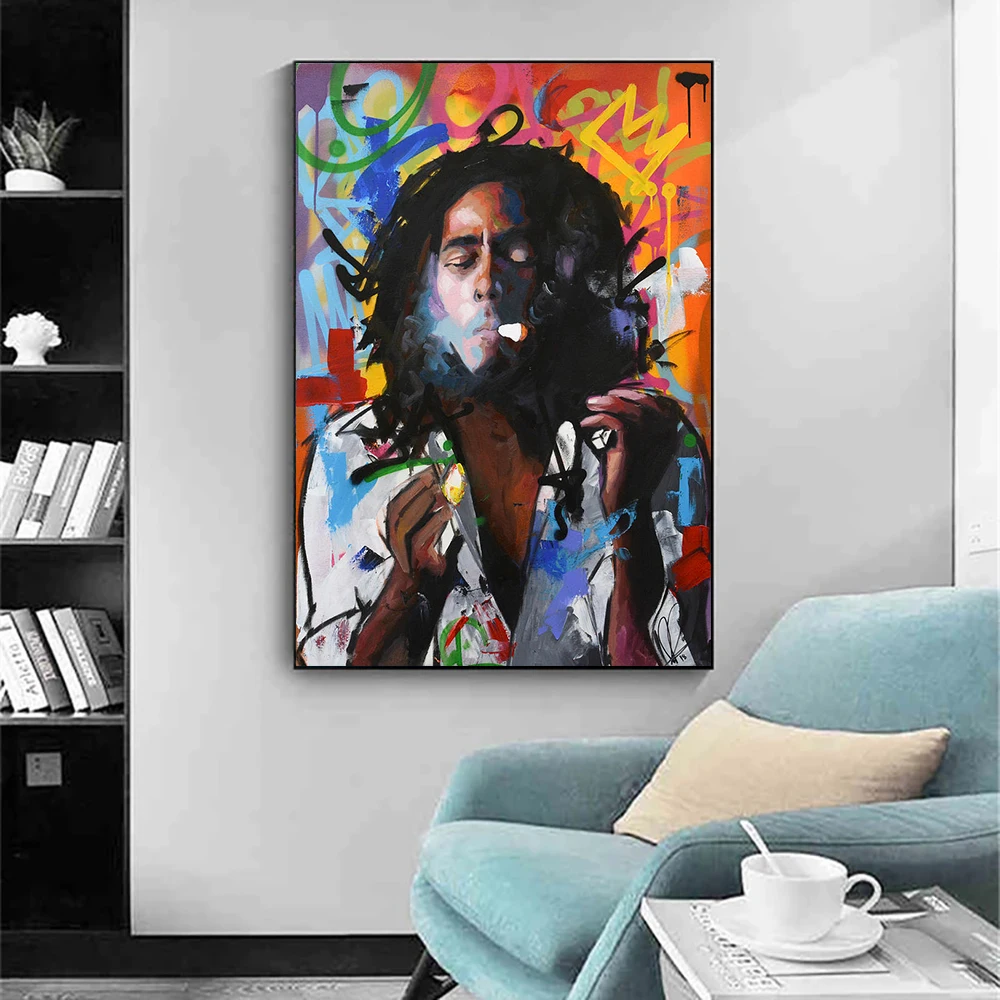 Bob Marley Poster Smoking