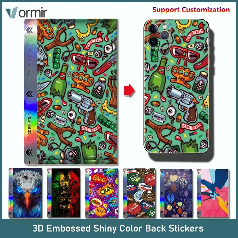 VORMIR 50Pcs 3D Embossed Phone Skins for TPU Hydrogel Machine Back ...