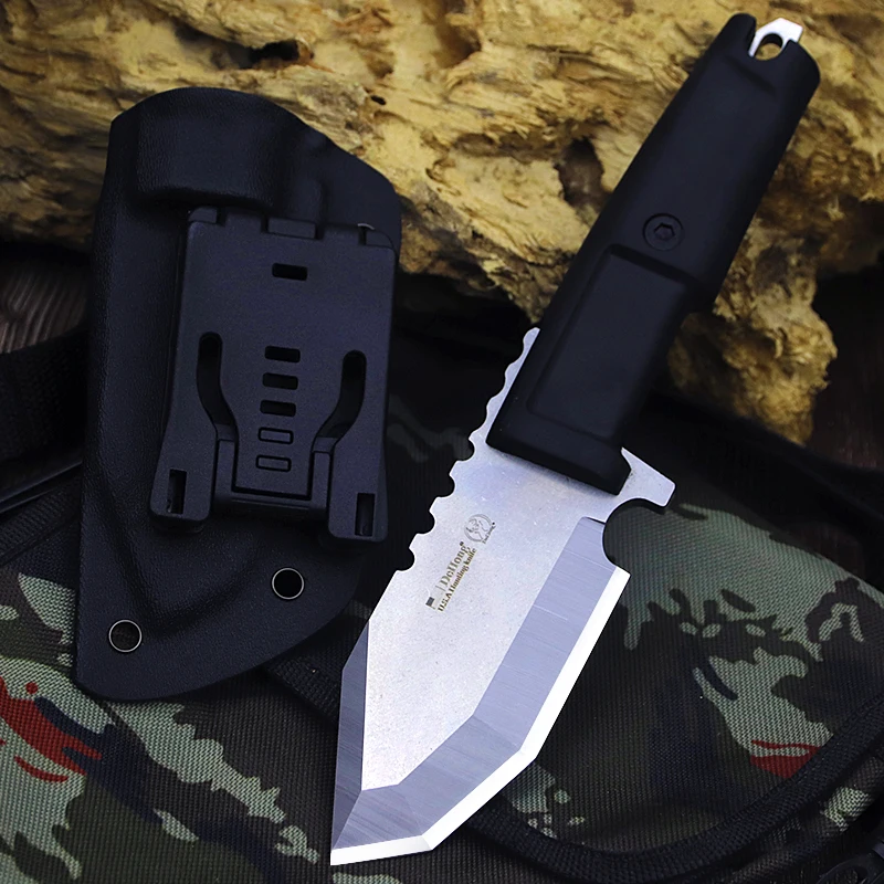 Tactical-Straight-knife-Wilderness-Adventure-survival-knife-self ...