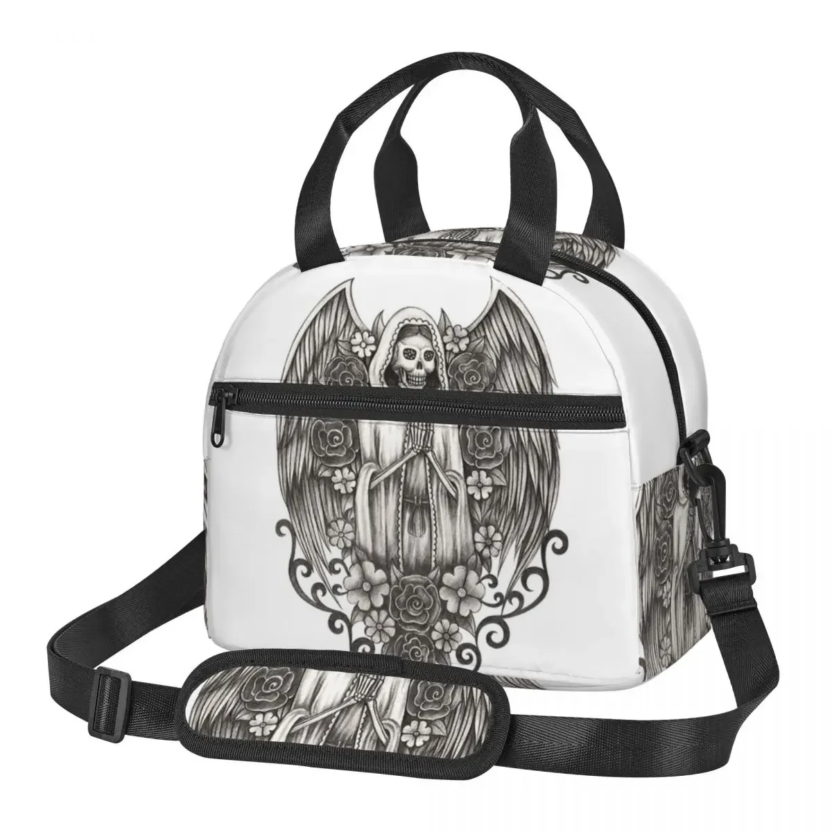 Santa Muerte Spanish Lunch Bags Insulated Bento Box Lunch Tote ...