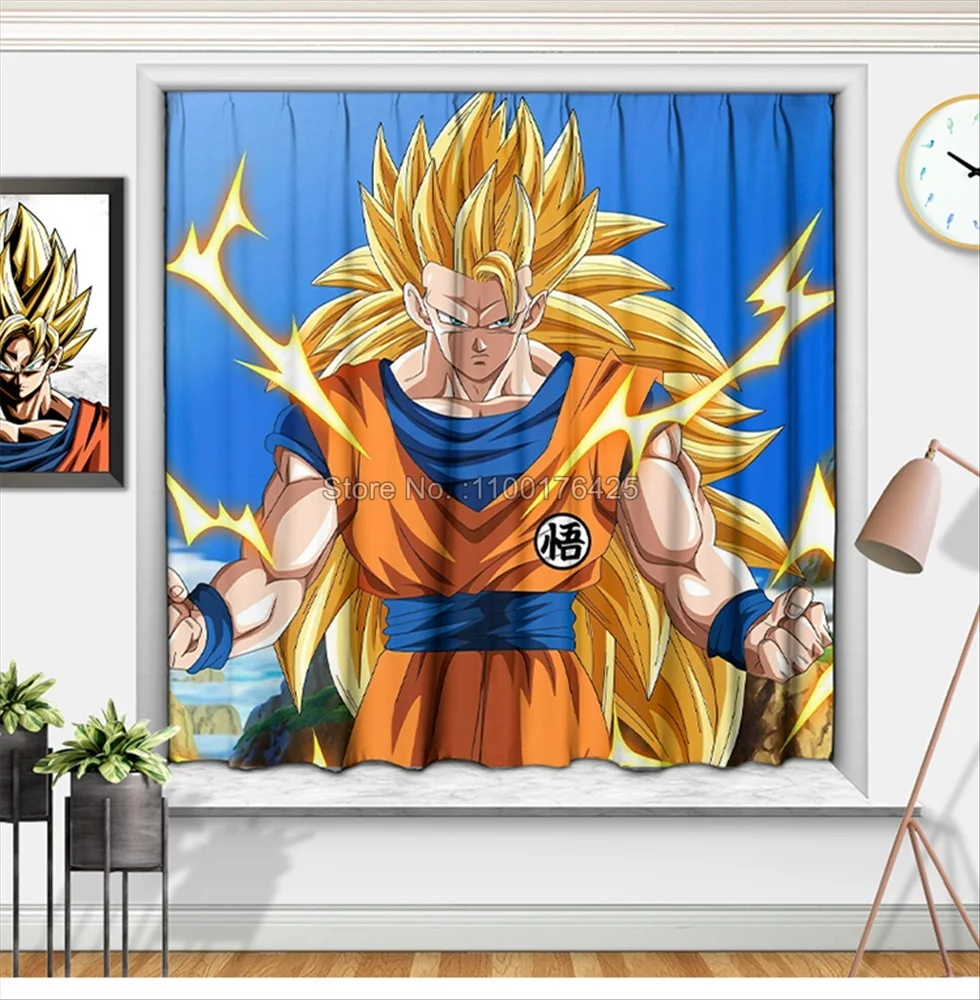 Custom-Dragon-Ball-Goku-Blackout-Curtains-Anime-for-Living-Room-Japan ...