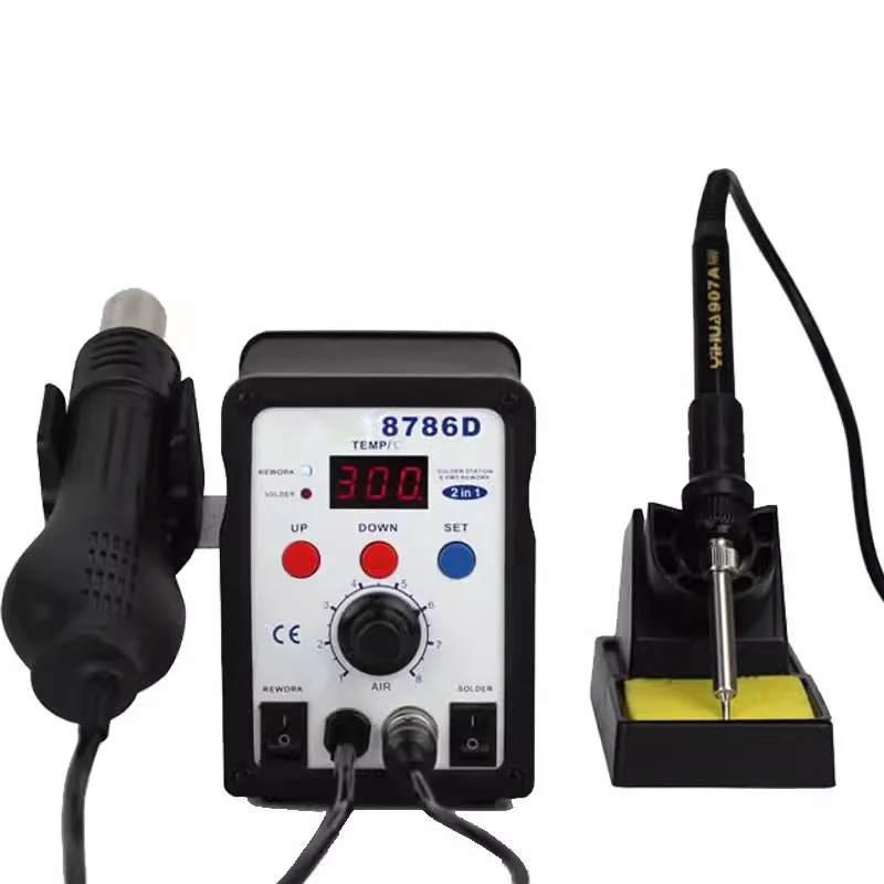 8786D-Soldering-Iron-Hot-Air-Desoldering-Station-Digital-Rework-Station ...