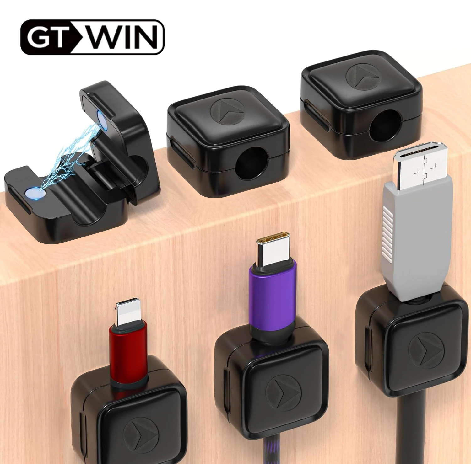 GTWIN-Magnetic-Cable-Clips-Cables-Organizer-Adjustable-Magnetic-Cable ...