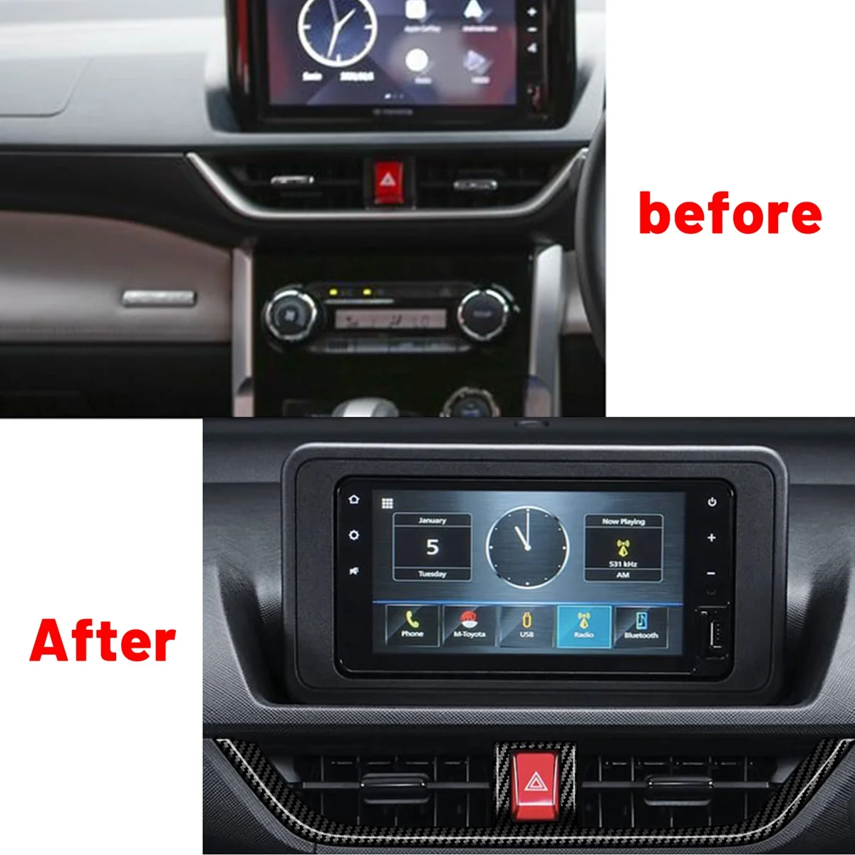For-Toyota-Veloz-Avanza-2022-Carbon-Fiber-Car-Central-Air-Conditioner ...