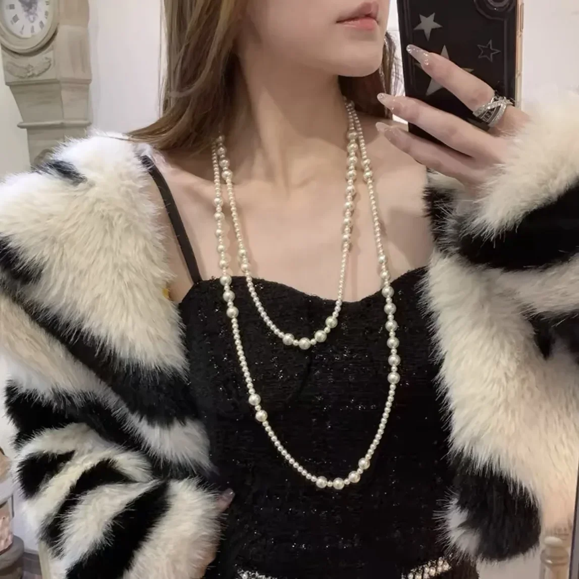 MOONBIFFY Многослойное жемчужное ожерелье | AliExpress