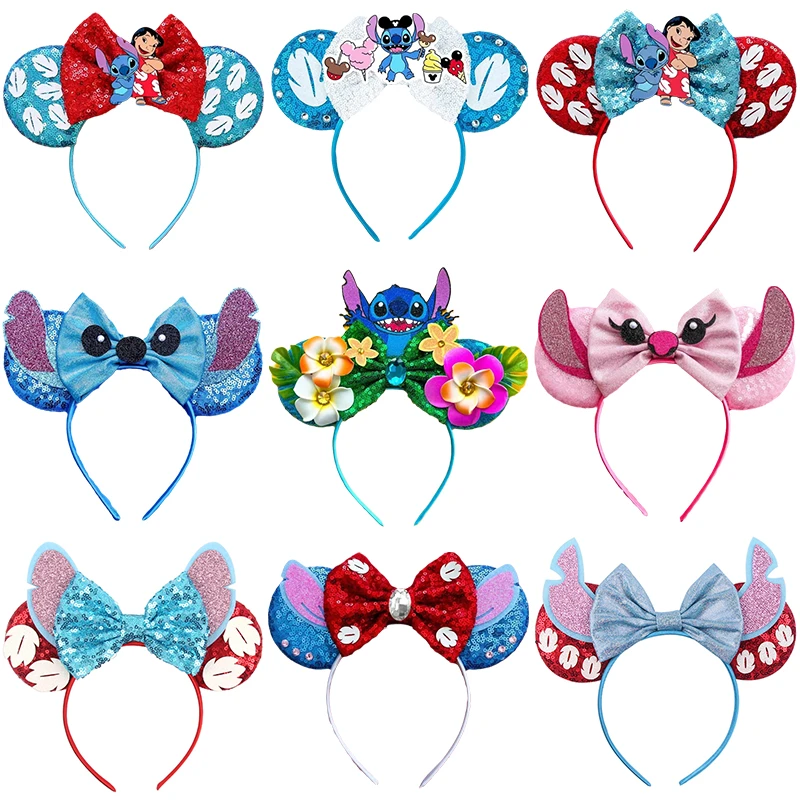 Cute Lilo & Stitch Ears Headbands For Women Girl Colorful Disney Hair ...