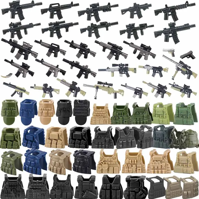 Military-Building-Blocks-US-Solider-Figure-M4-Gun-Vest-Special-Force ...