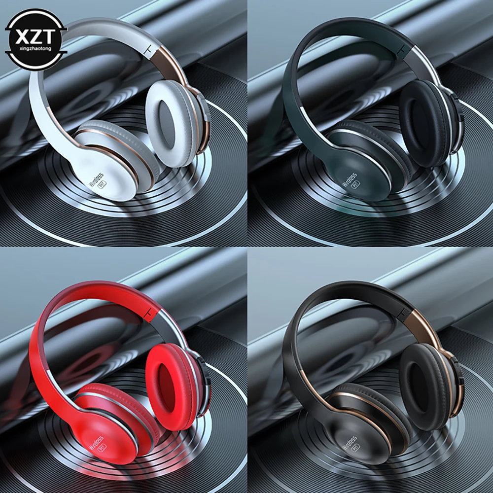 New P17 Bluetooth-Compatible Headsets HIFI Stereo bass Foldable ...
