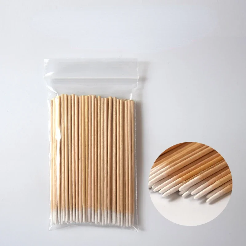 Disposable-Small-Pointed-Cotton-Swabs-10CM-Pointed-Wooden-Single-ended ...