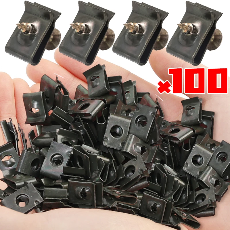 Car-Screws-U-Clip-Self-Tapping-Screw-Base-Universal-Bumper-Fender-Trim ...