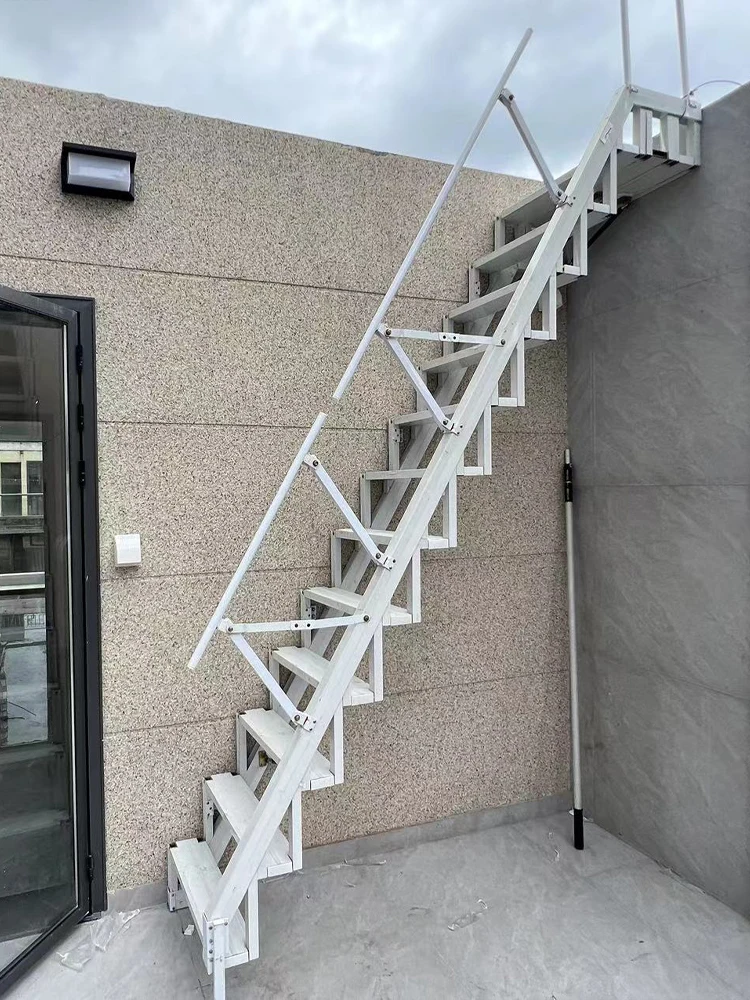 Aluminum-alloy-folding-stairs-wall-facing-ladders-household-extension ...