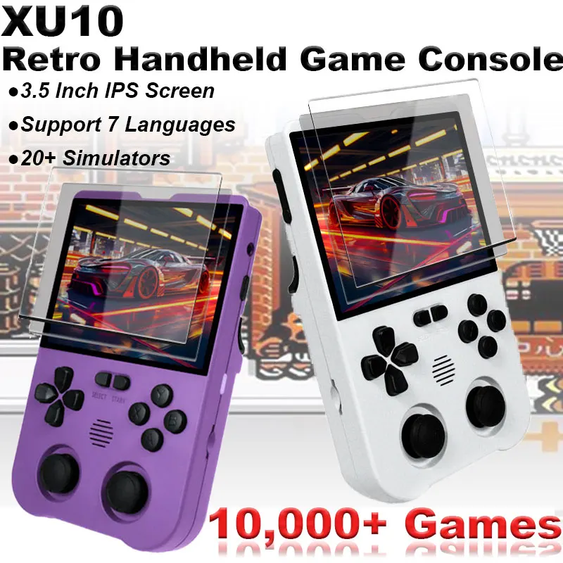 New-Portable-Video-Game-Cosole-XU10-Handheld-Game-Console-10000-Games ...