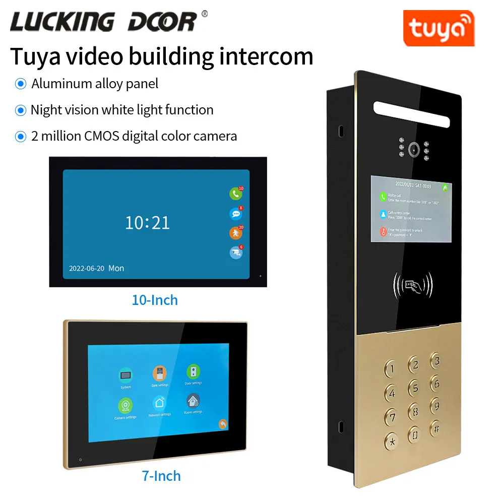 Tuya WiFi Video Doorbell Door Phone for 240 Apartment Building Smart ...