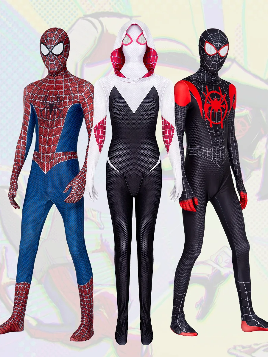 Cosplay Miles Morales Gwen Stacy Sam Raimi Superhero Jumpsuit Carnival ...