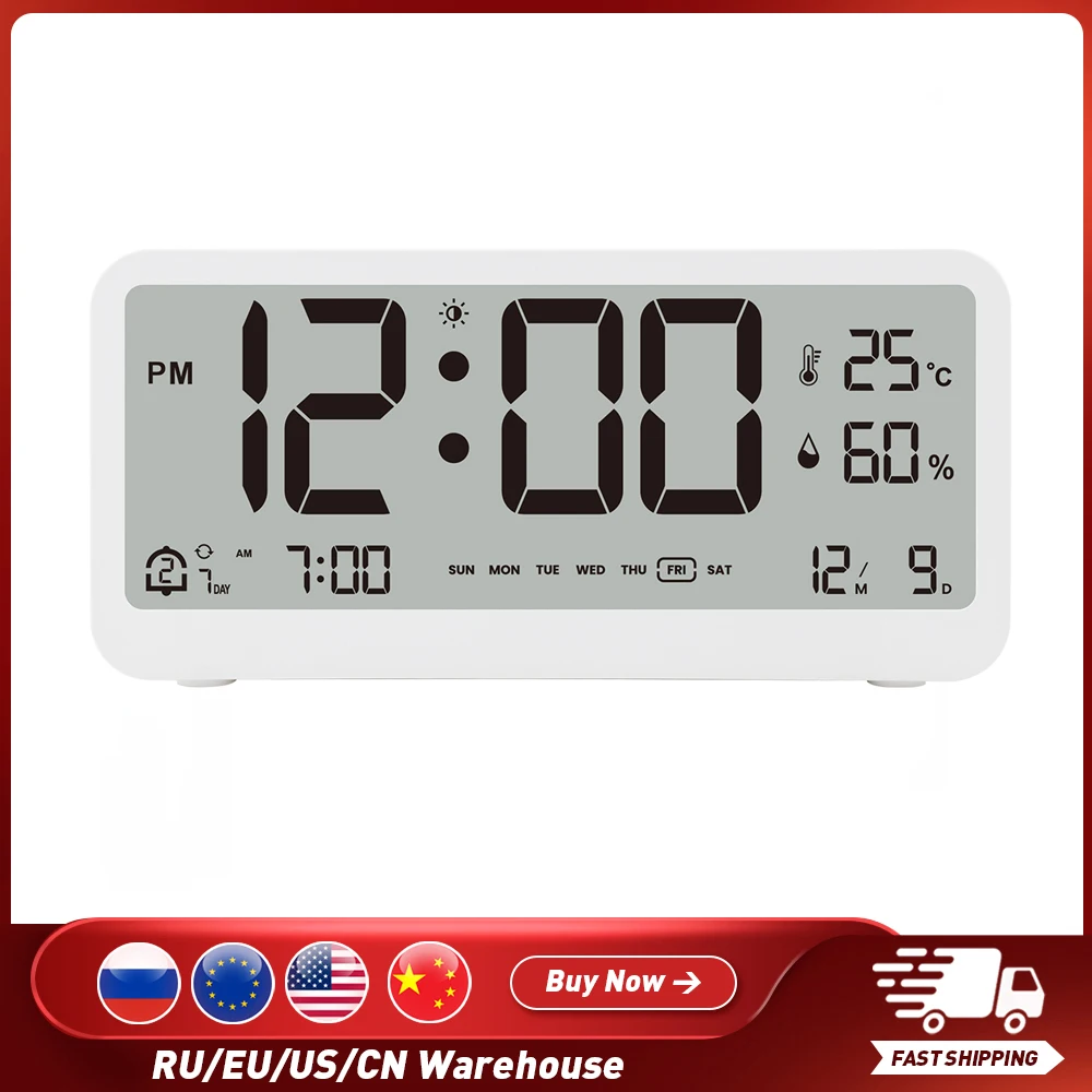 8001-EN-Multifunctional-Digital-Clock-LED-Brightness-Adjustable-Temperature-Humidity-Displaying ...