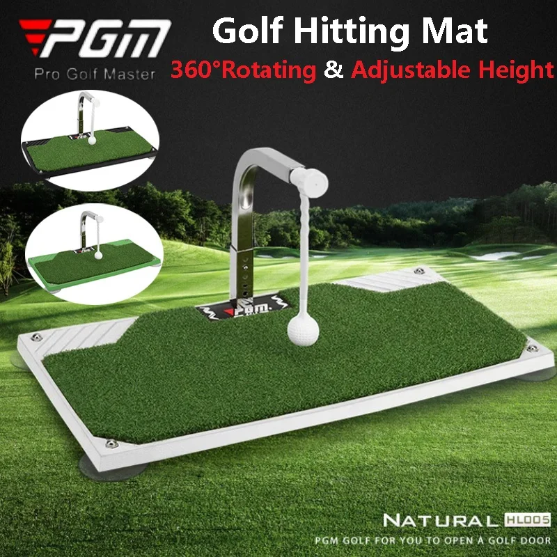 PGM-360-Rotating-Golf-Hitting-Mat-Adjustable-Height-Durable-Golf-Swing-Trainer-Automatic-Return ...